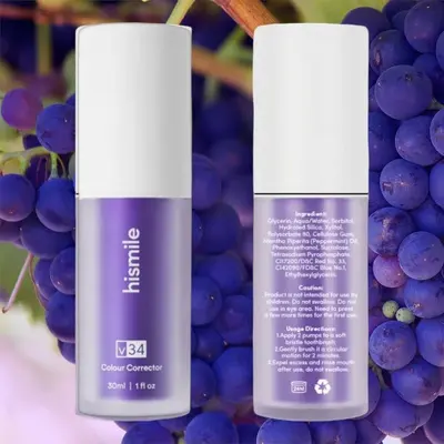 （UK INSTOCK）HISMILE PAP small purple bottle Instant Brightening Purple ...