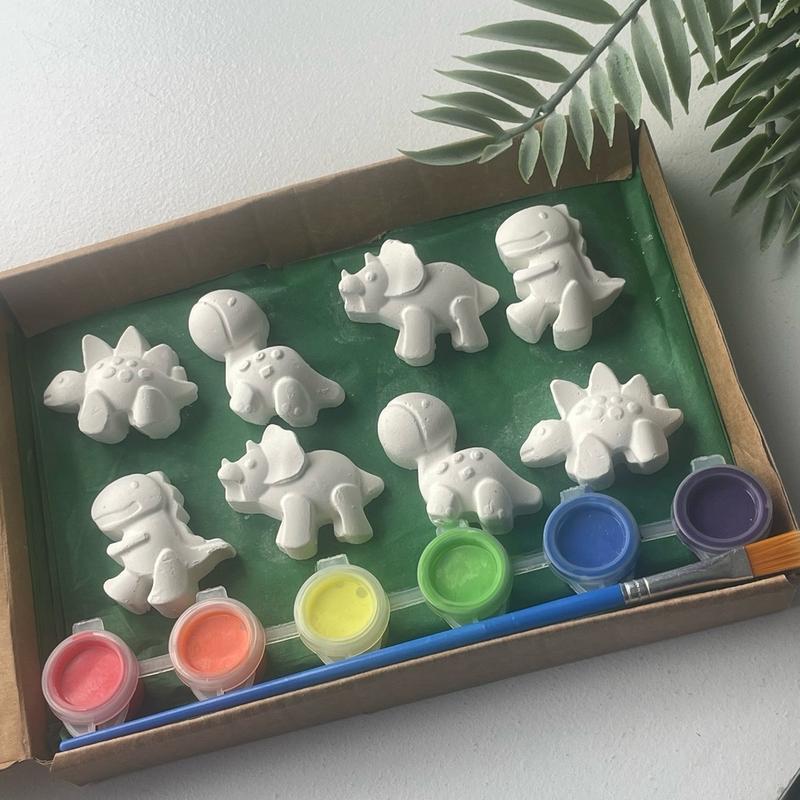 Paint your own dinosaurs kit, plaster dinosaurs, craft set, ceramic ...